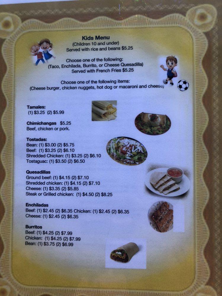 Menu at El Oso Mexican Grill pub & bar, Columbia