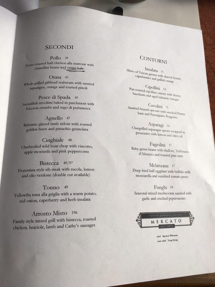 Menu at Mercato Mission - Restaurant, Calgary, 4 St SW