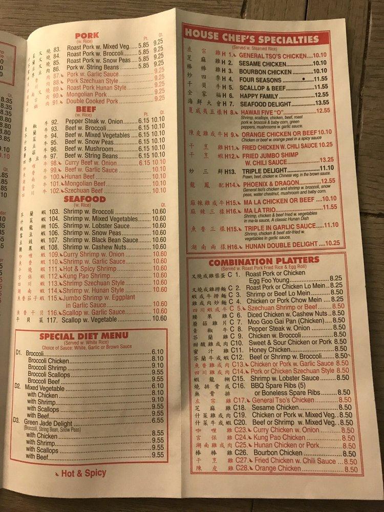 Menu at China Chef restaurant, Riverview