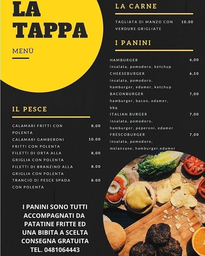 Menu at La Tappa "Bar e Trattoria" di Elena Disha, Staranzano