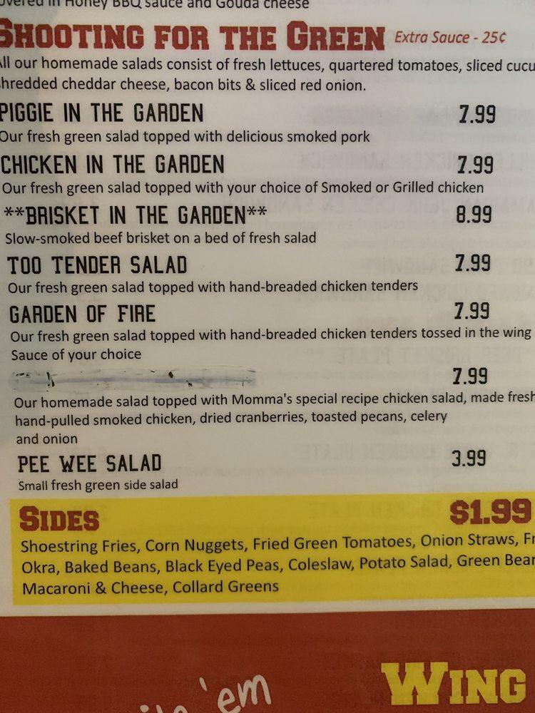 Menu at The Gridiron of Gadsden pub & bar, Gadsden