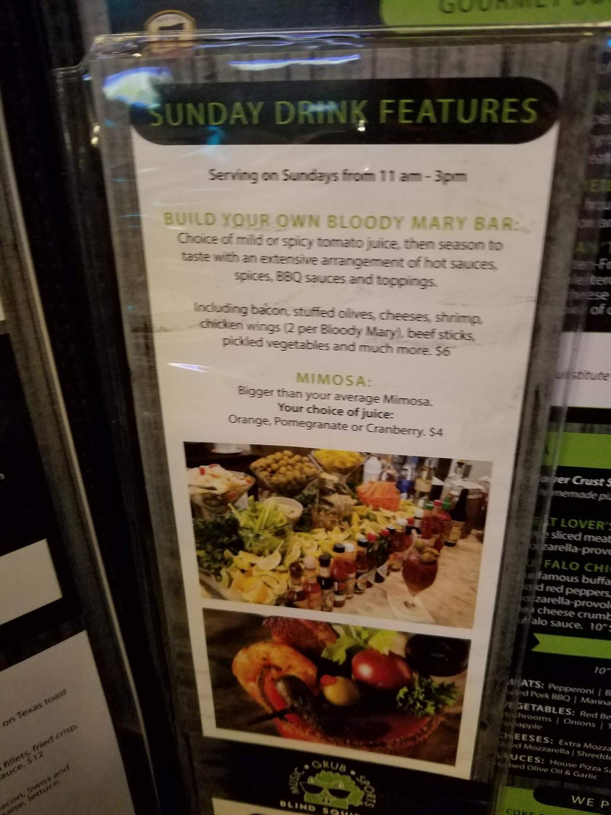 Menu at Blind Squirrel - Louisville pub & bar, Louisville
