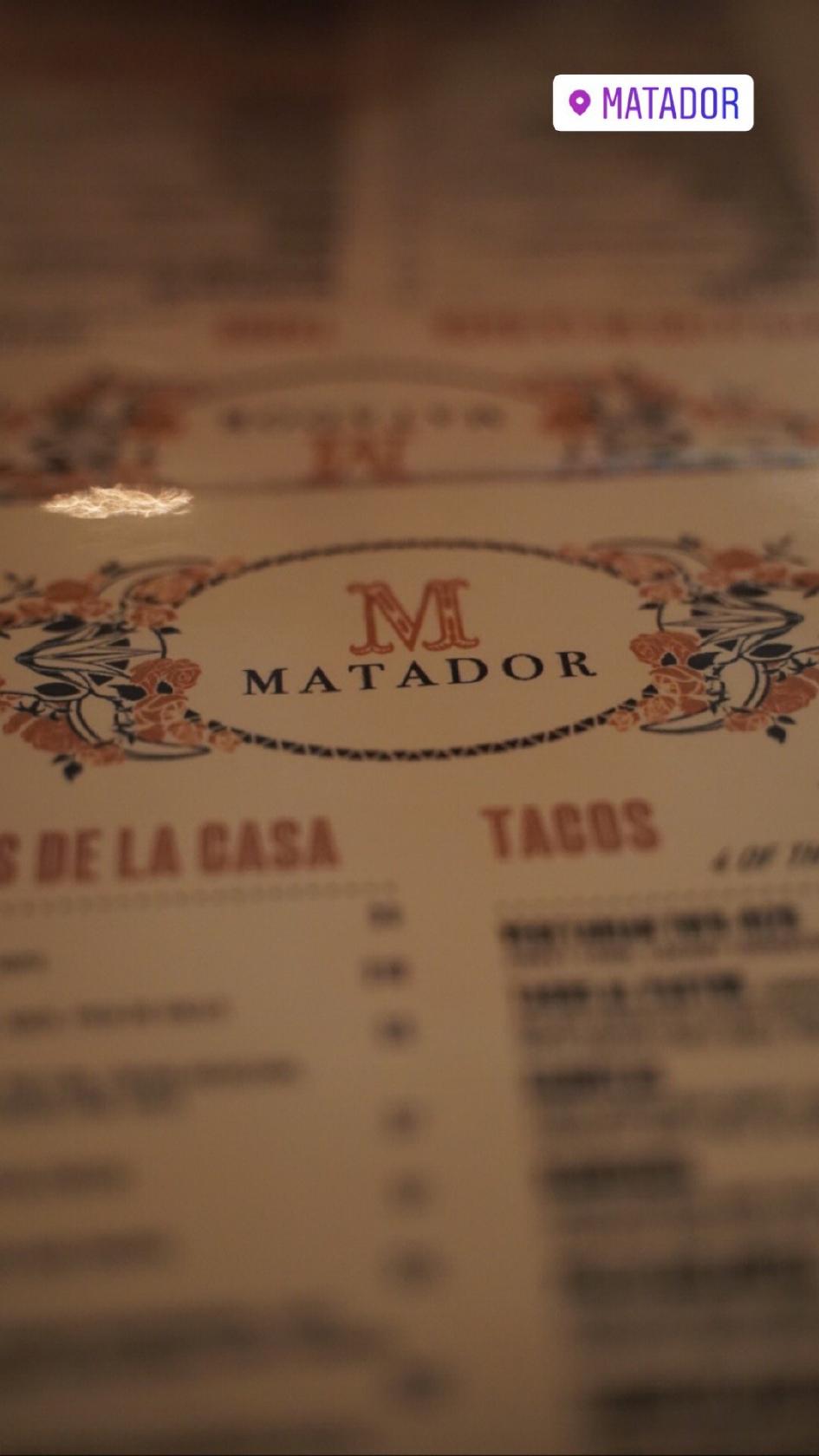 Menu at Matador pub & bar, San Francisco, 679 Sutter St