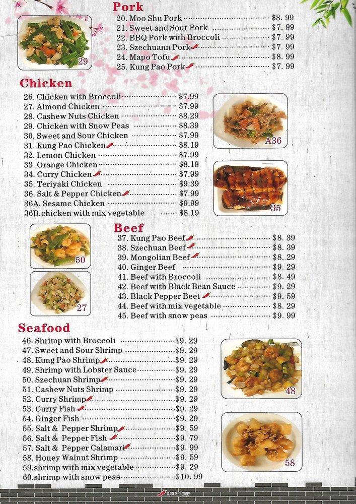Menu at New China Restaurant, Coalinga