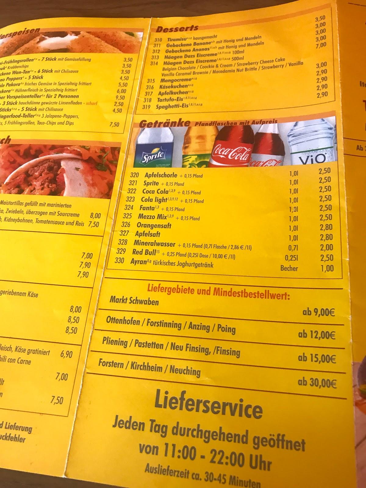 Speisekarte von Rialto Pizza & Döner, Markt Schwaben