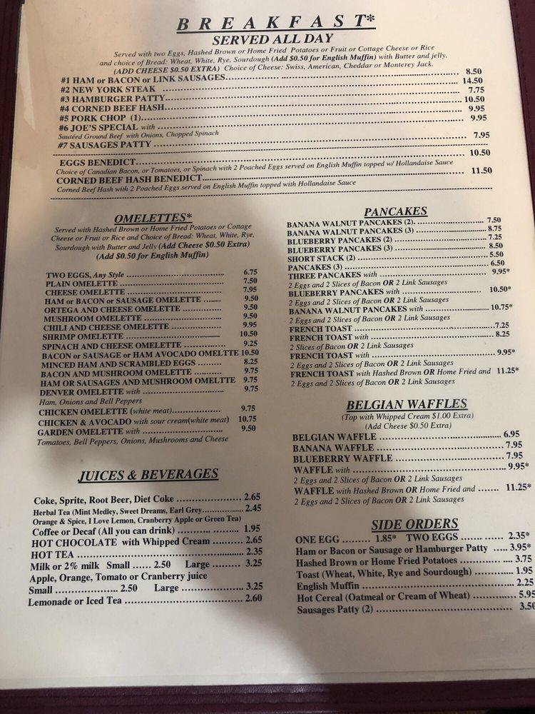 Menu at Southshore Cafe, Alameda