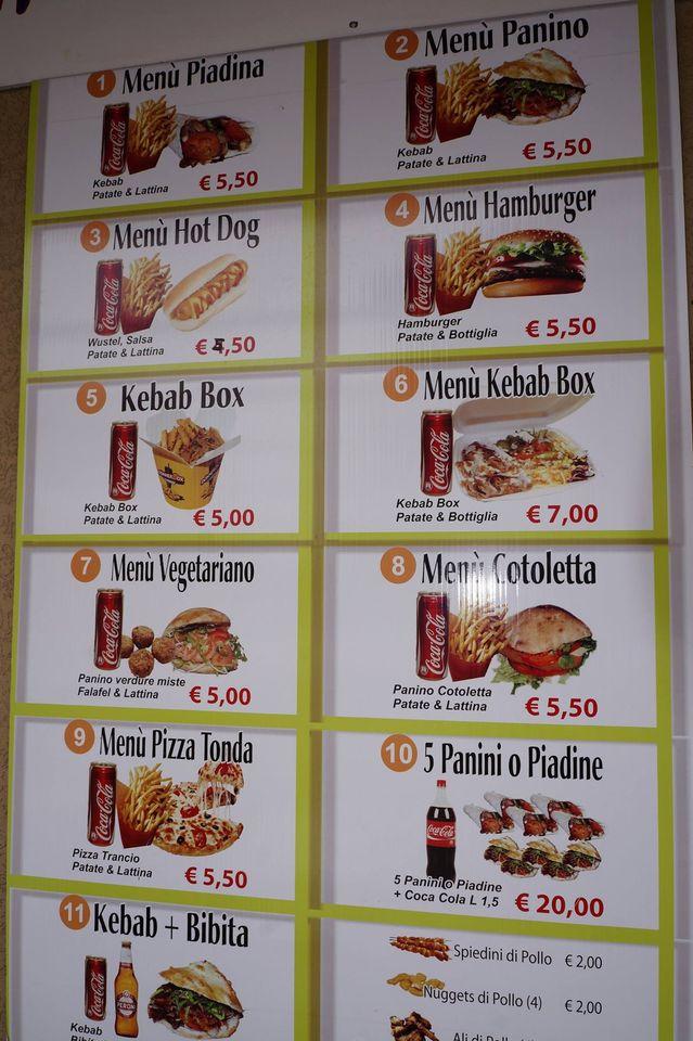 Speisekarte von Ferhat Kebab restaurant, Alba Adriatica