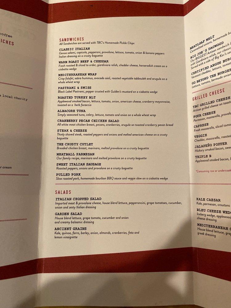 Menu at The Broken Crust pizzeria, Putnam