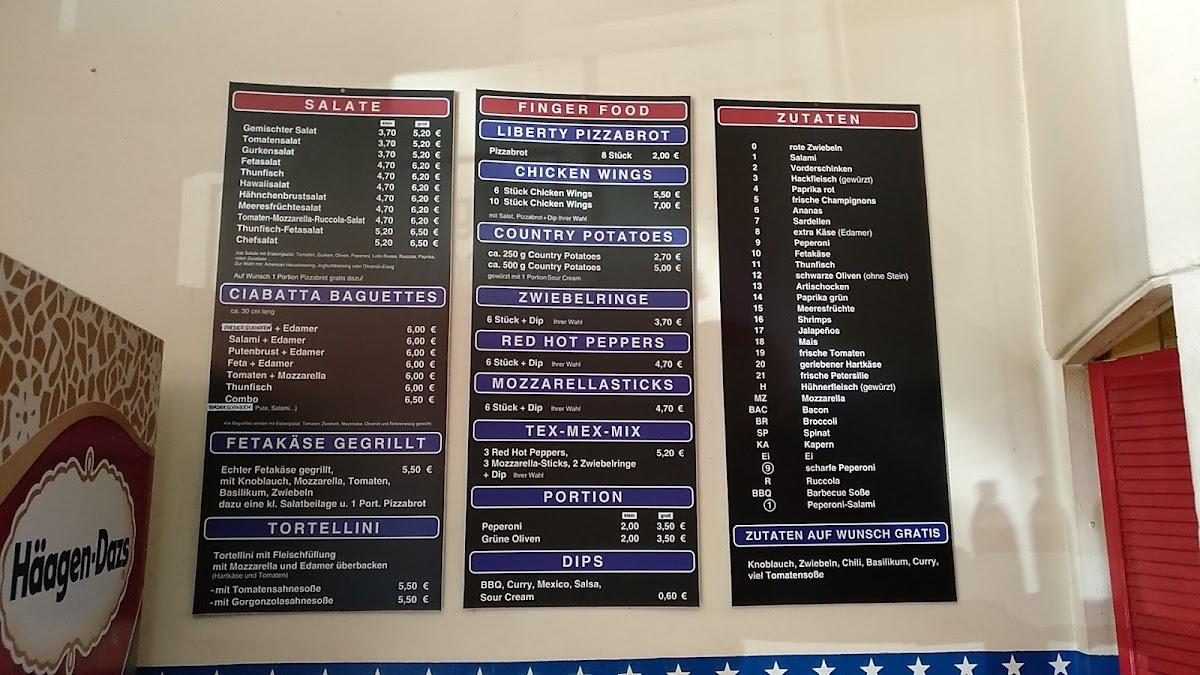 Speisekarte von Liberty Pizza, Berlin, Potsdamer Str. 3