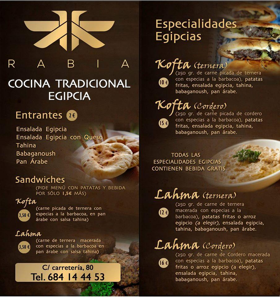 Menu at Restaurante Rabia, Málaga
