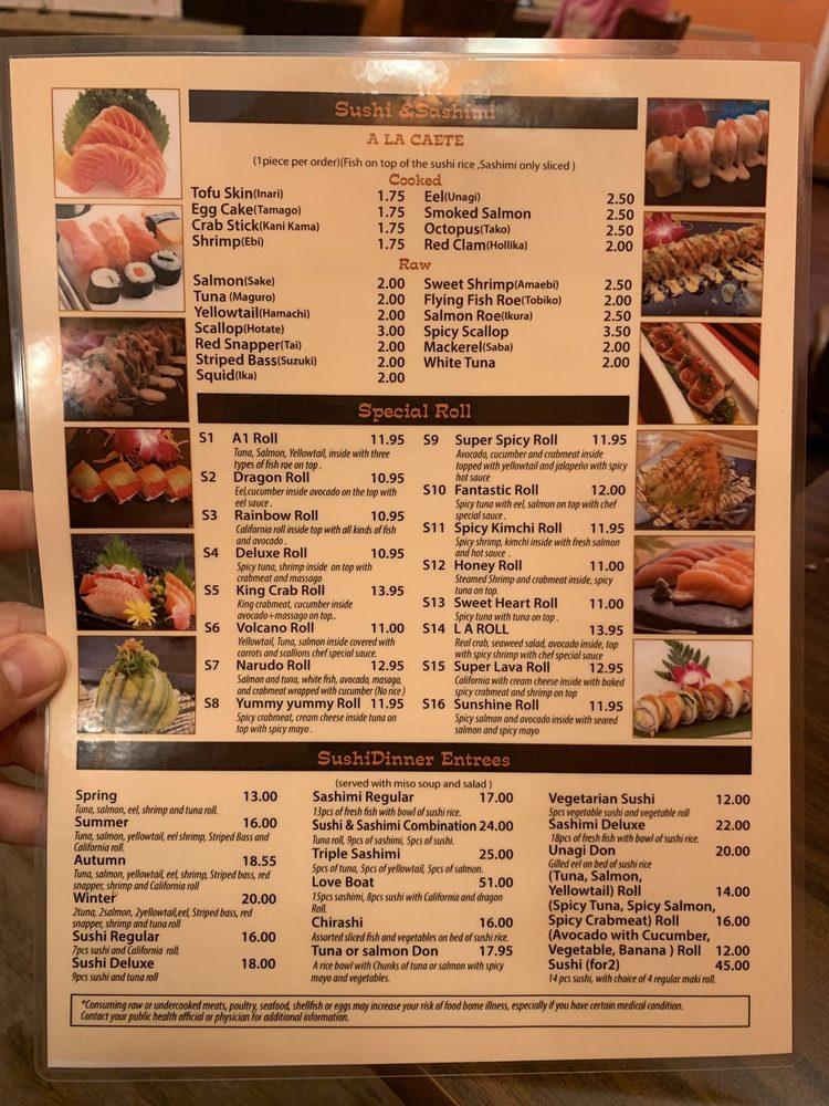 Menu at Sushi Ninja restaurant, Alpha