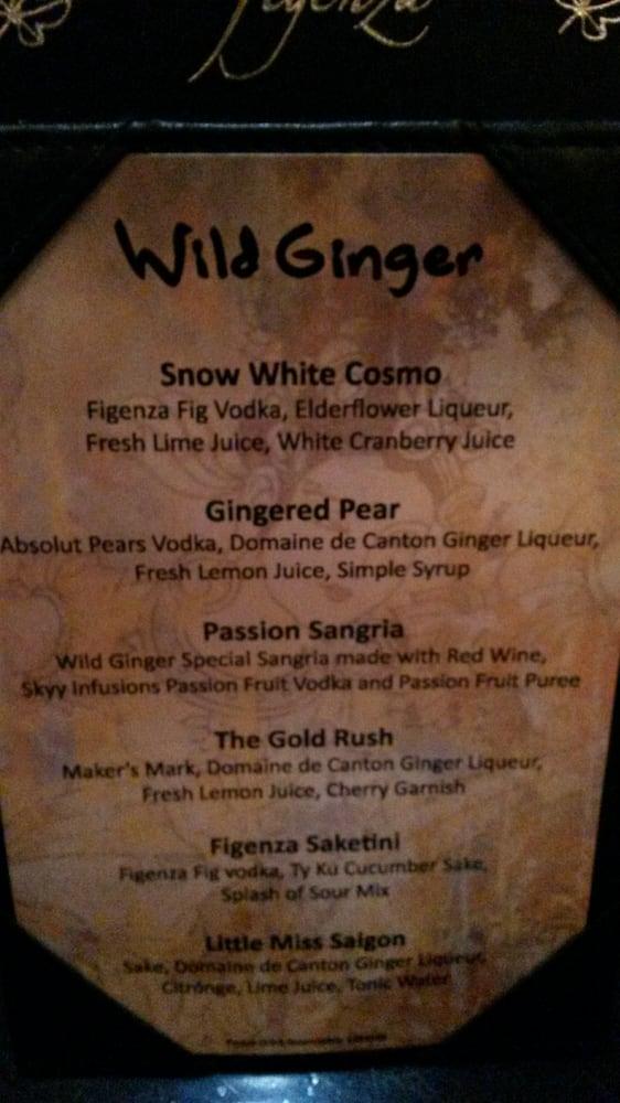 Menu at Wild Ginger Great Neck restaurant, Great Neck