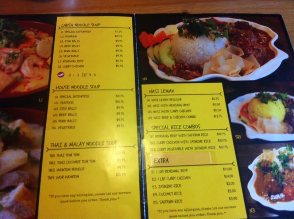 Menu at Mamak Dang Malaysian Fusion Cuisine McKnight Location ...