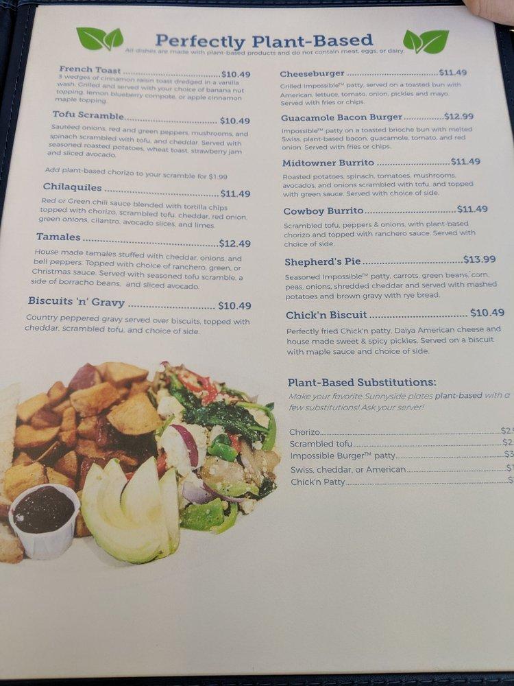 Menu at Sunnyside Diner Edmond restaurant, Edmond