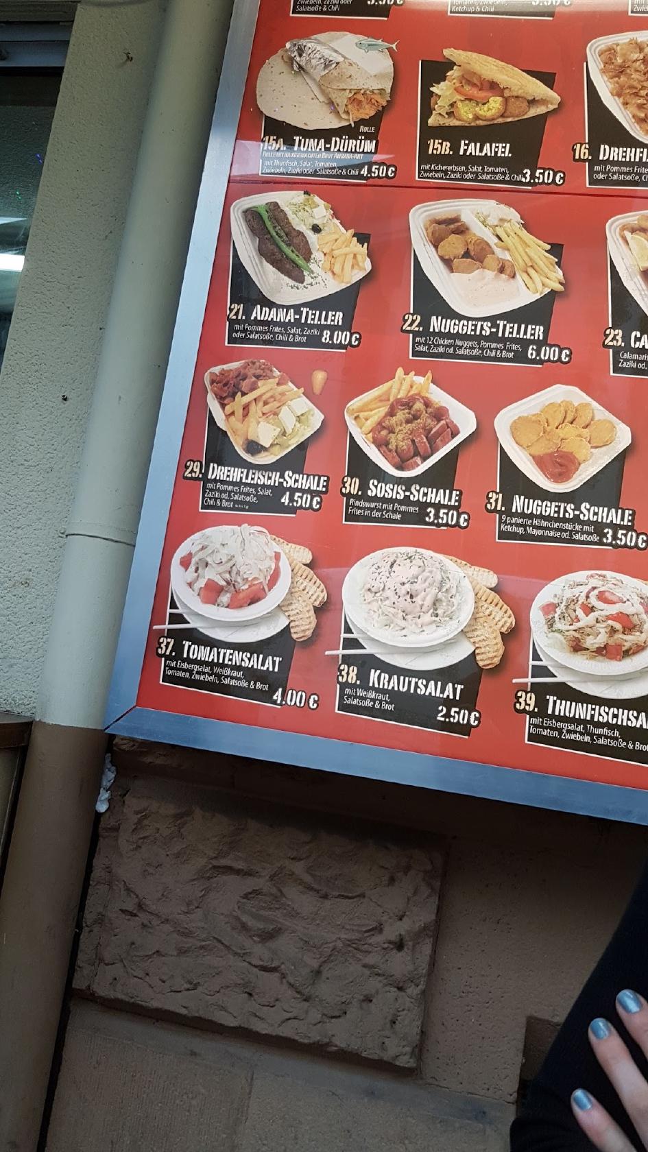 Speisekarte von Imbiß Alibaba fast Food, Bad Hersfeld