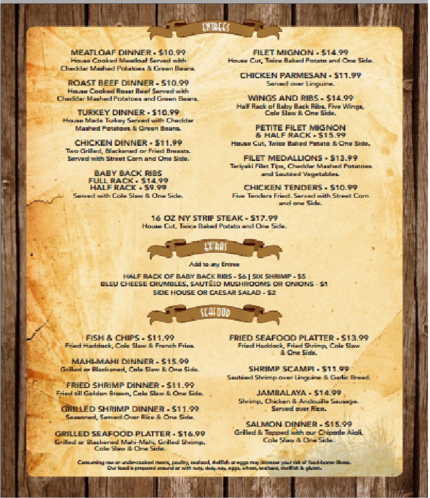 Menu at Tail-Gators Brews & Grill restaurant, Port St. Lucie