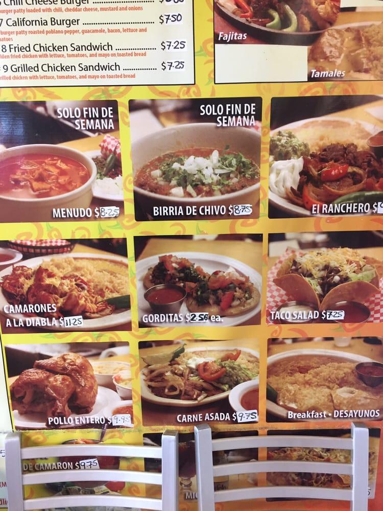 Menu at Los Primos restaurant, Tulsa, N Sheridan Rd