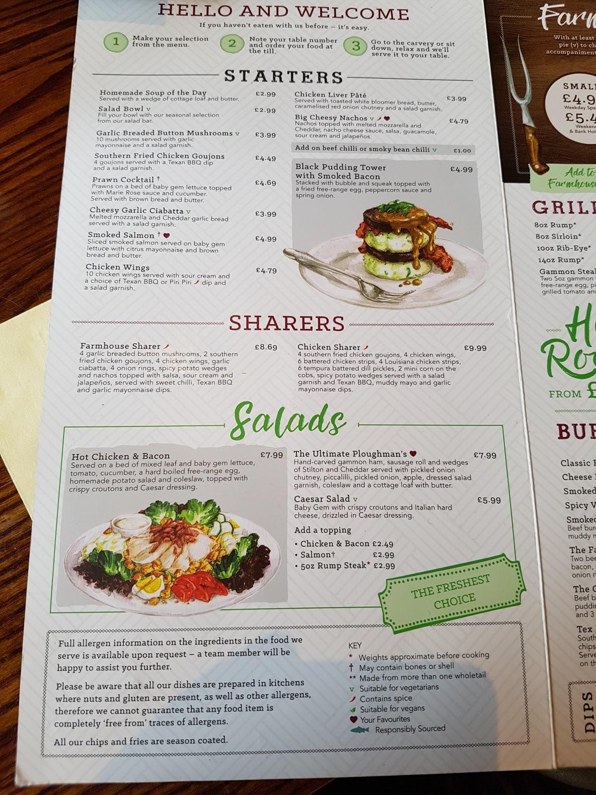 Menu at Chapelford Farm - Farmhouse Inns pub & bar, Warrington, o/s ...