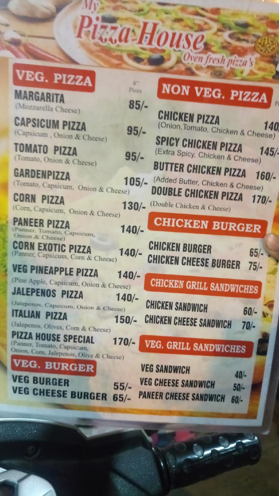 Menu at Jude's MY PIZZA HOUSE, Secunderabad
