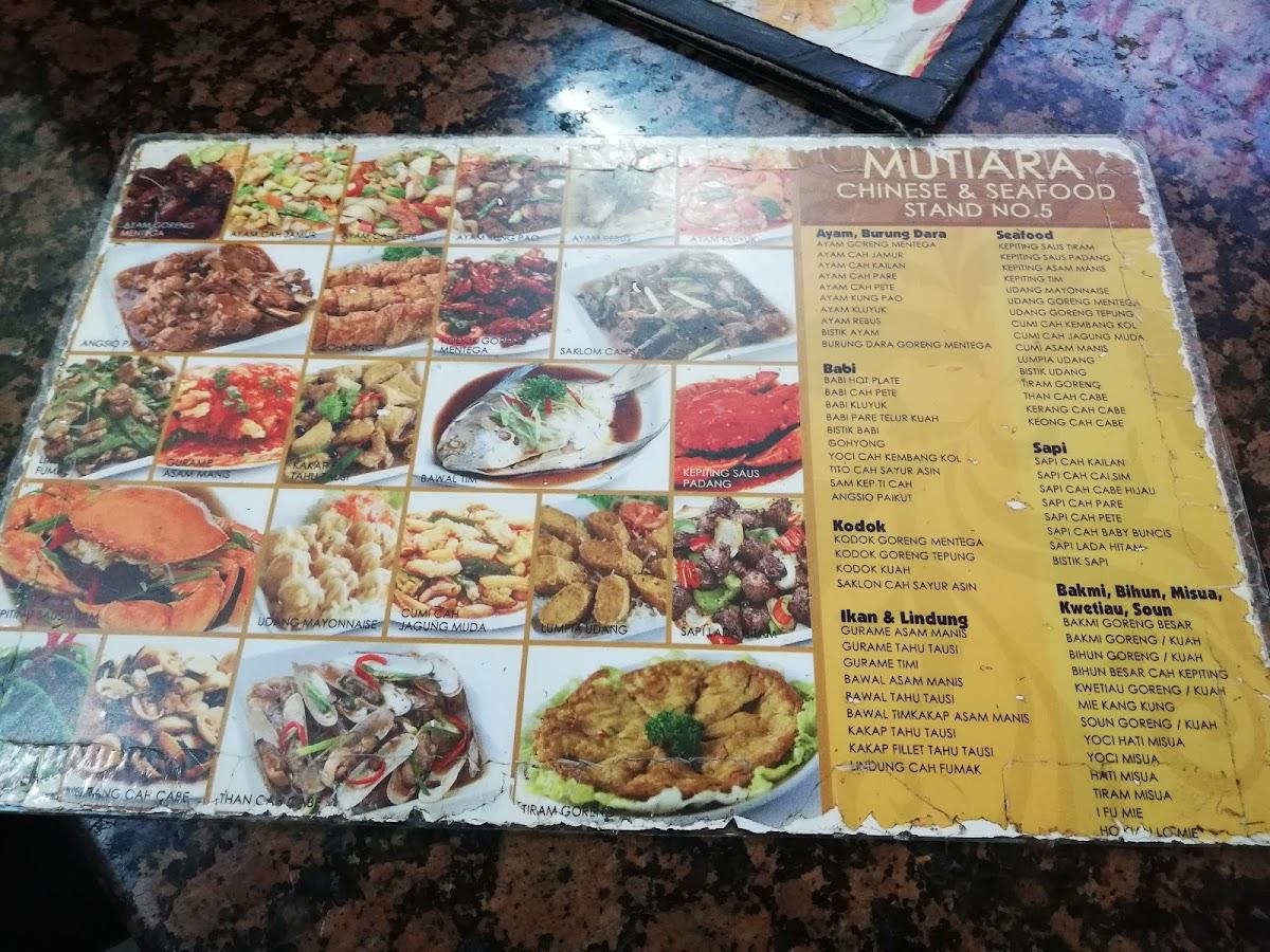 Menu at Mutiara restaurant, West Jakarta, Chandra Building