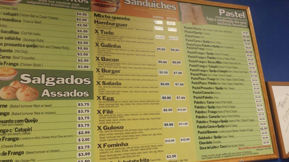 Menu at Pastelaria Vitoria Broadway restaurant, Somerville