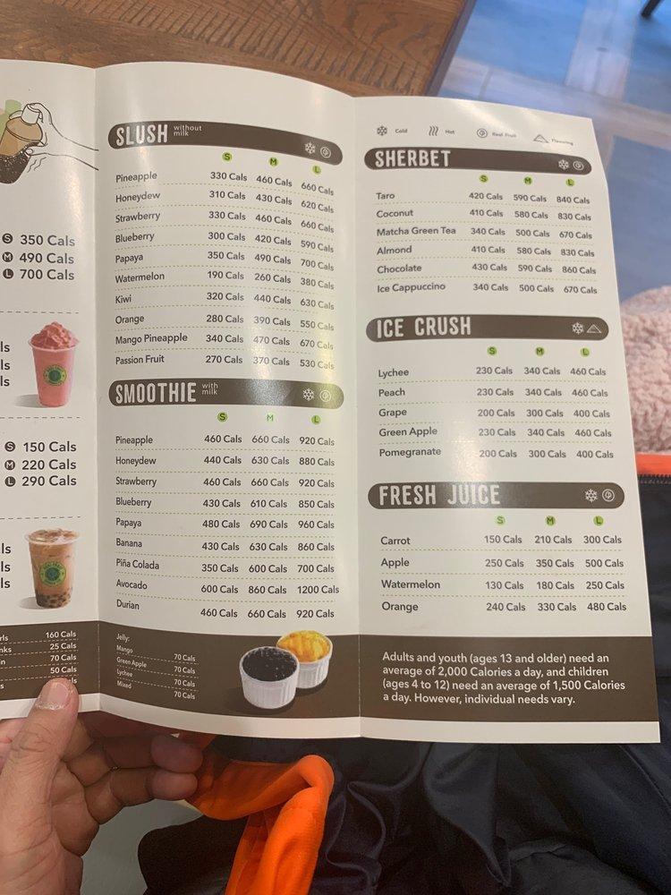 Menu at Real Fruit Bubble Tea pub & bar, Woodbridge Township