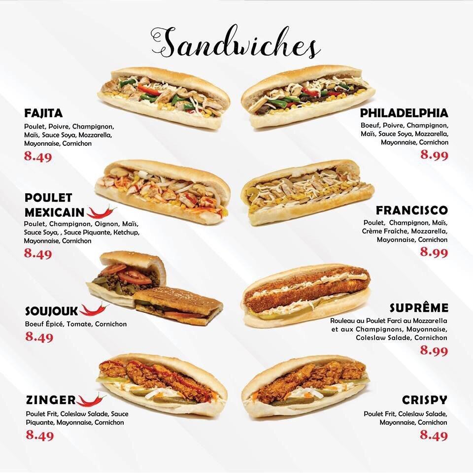 Menu at Shawarma Royal restaurant, Montreal