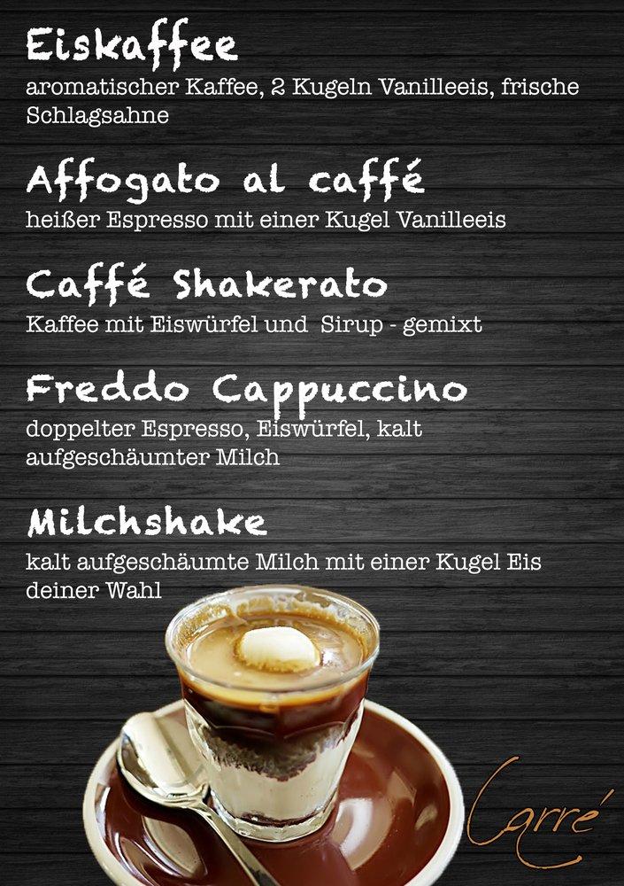 Menu at Crêperie Carré restaurant, Munich