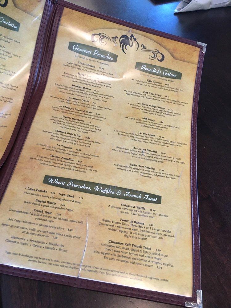 Menu at The Egg Cafe & Eatery, Tallahassee, Austin Davis Ave