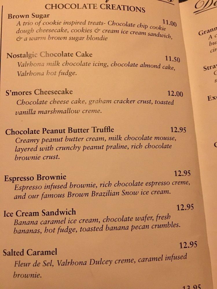 Menu at Bern's Steak House pub & bar, Tampa, S Howard Ave