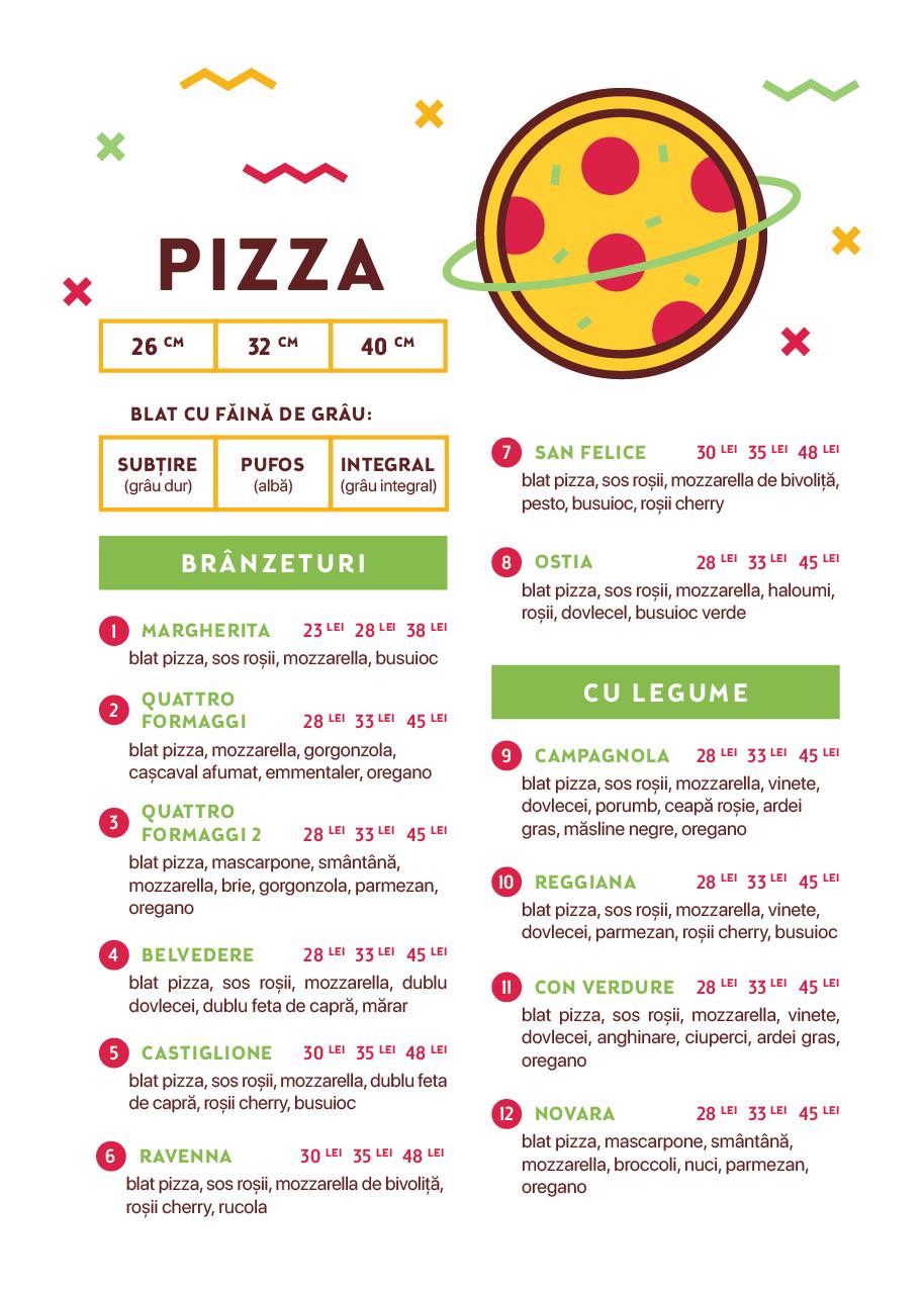Menu at Fabio Pizza Berceni, Bucharest