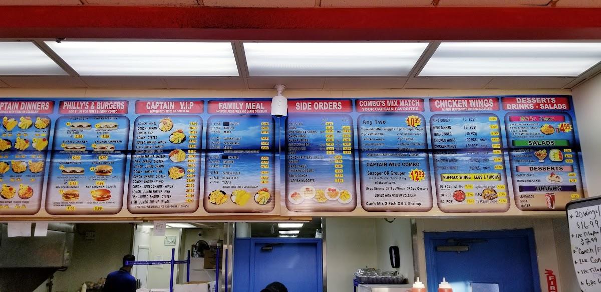 Menu at Captain Fish & Chicken restaurant, Miami Gardens