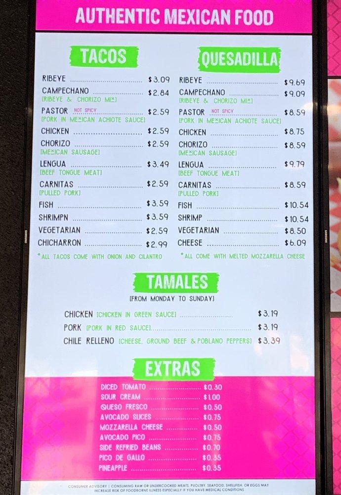 Menu at Lolis Mexican Cravings restaurant, Tampa, W Hillsborough Ave
