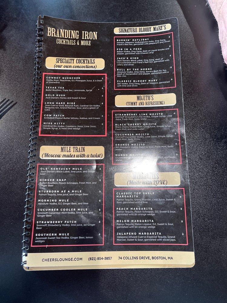 Menu at BRANDING IRON Restaurant and Saloon, Sunrise Beach