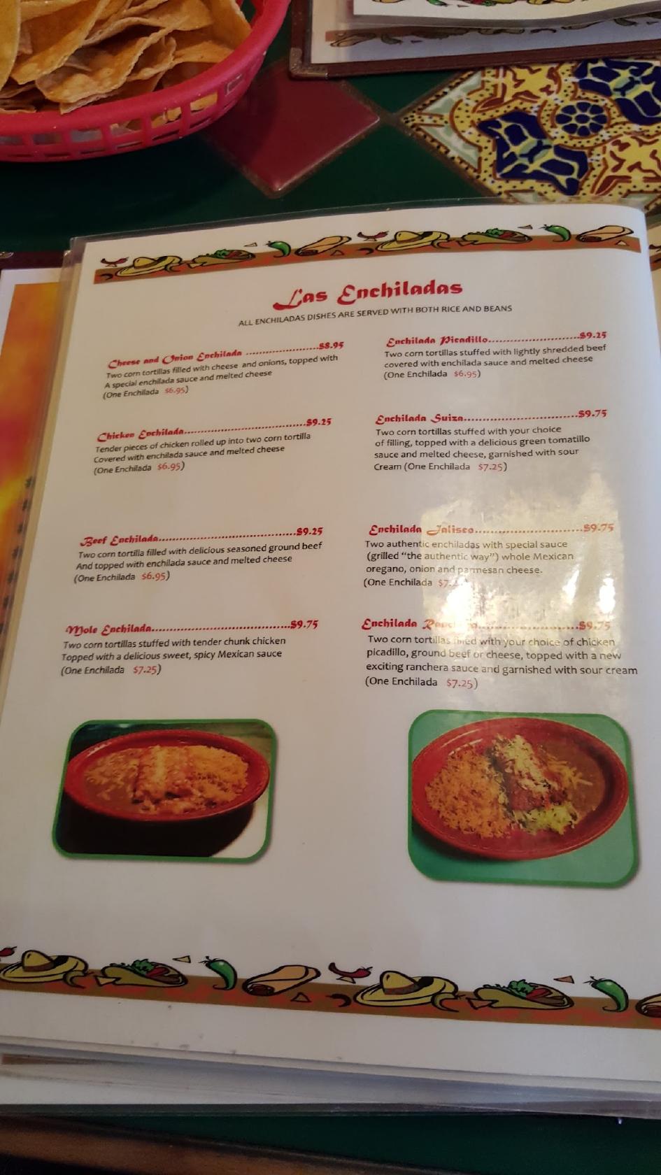 Menu at Los Dos Amigos Fiesta restaurant, Roseburg, NE Stephens St