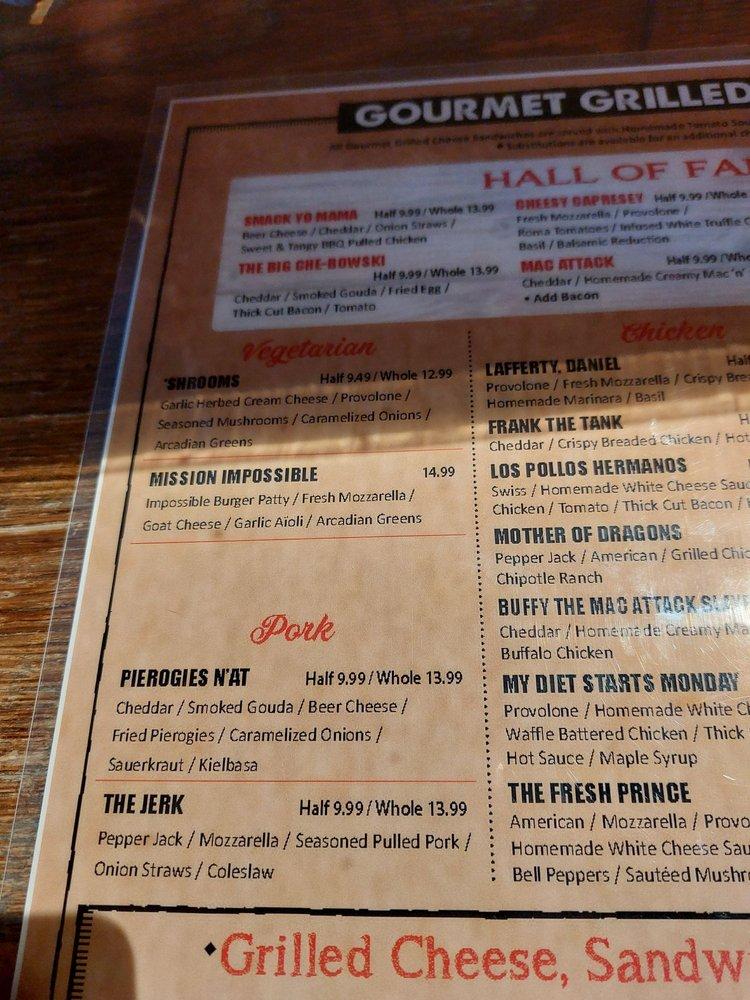 Menu at The Yard pub & bar, Robinson Township