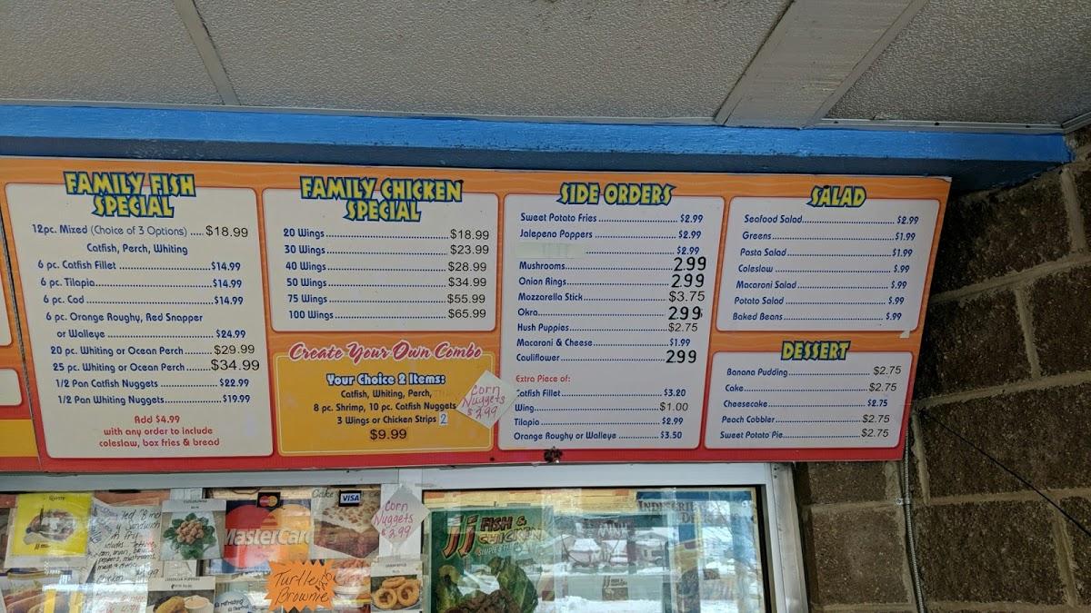 Menu at J J Fish & Chicken restaurant, Dayton, N Gettysburg Ave