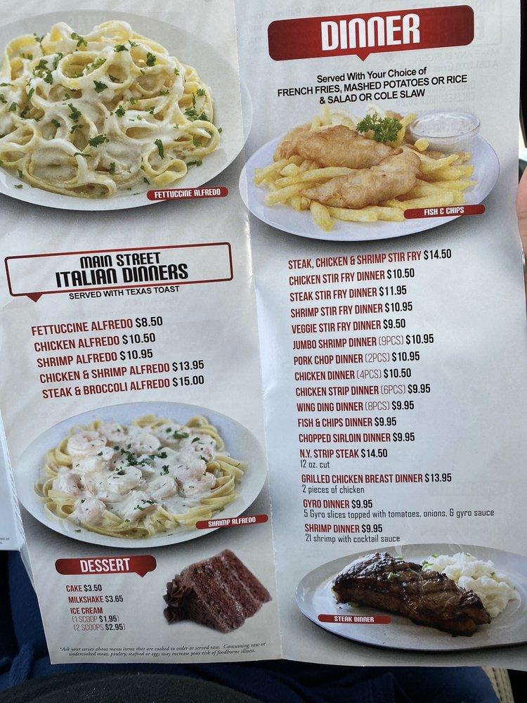 Menu at Main Street Grill & Coney Island restaurant, Detroit