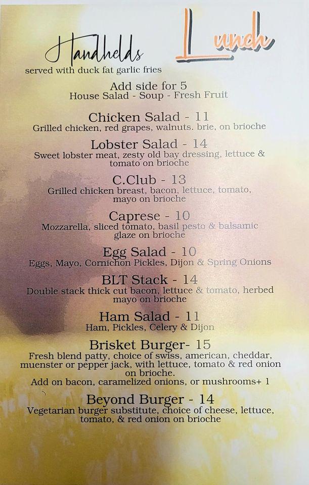 Menu at The Brimarie pub & bar, Sayre