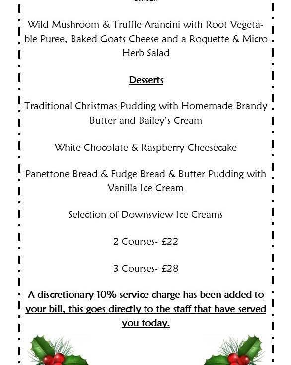Menu at The Five Bells pub & bar, Chailey