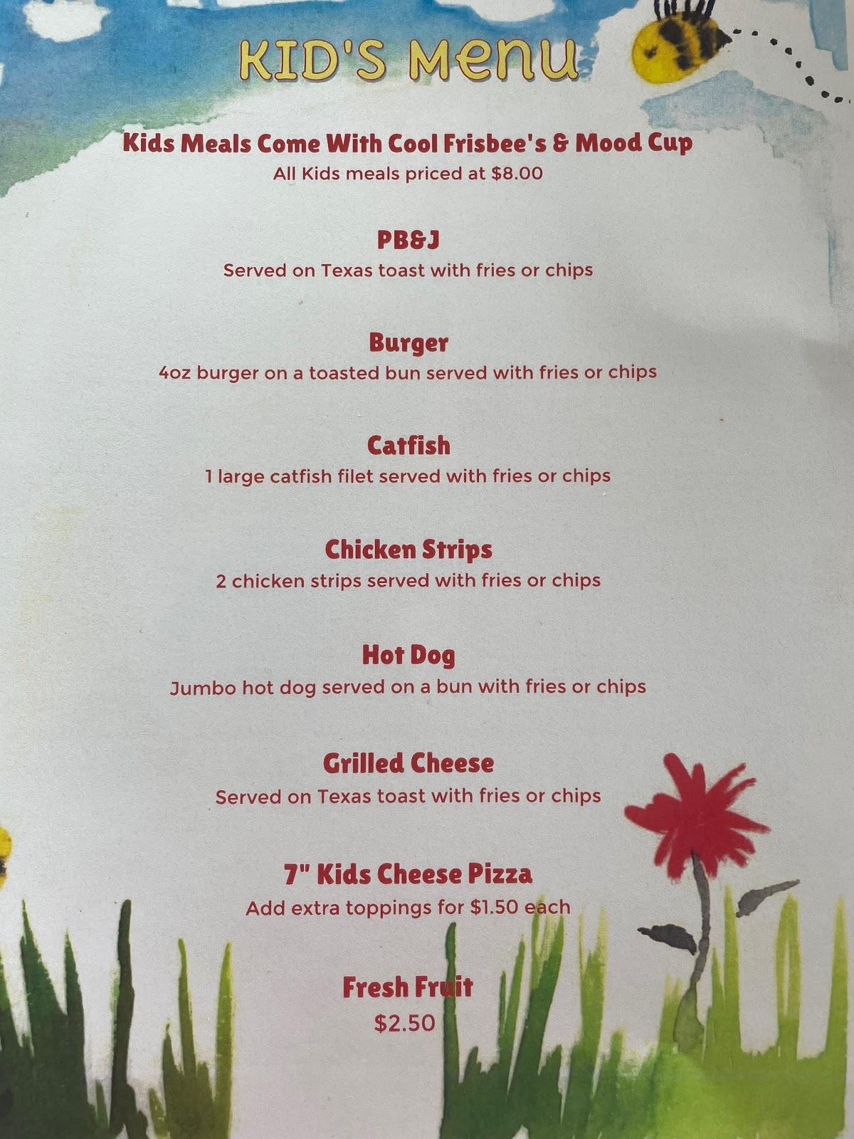 Menu at The Quarterdeck Waterfront Cafe, Bernice