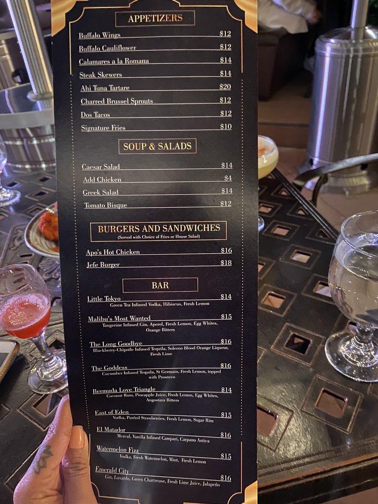 Menu at G Lounge pub & bar, Glendale