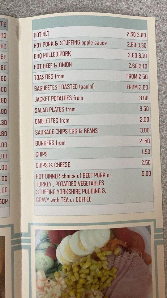 Menu at The Upper Crust, Doncaster