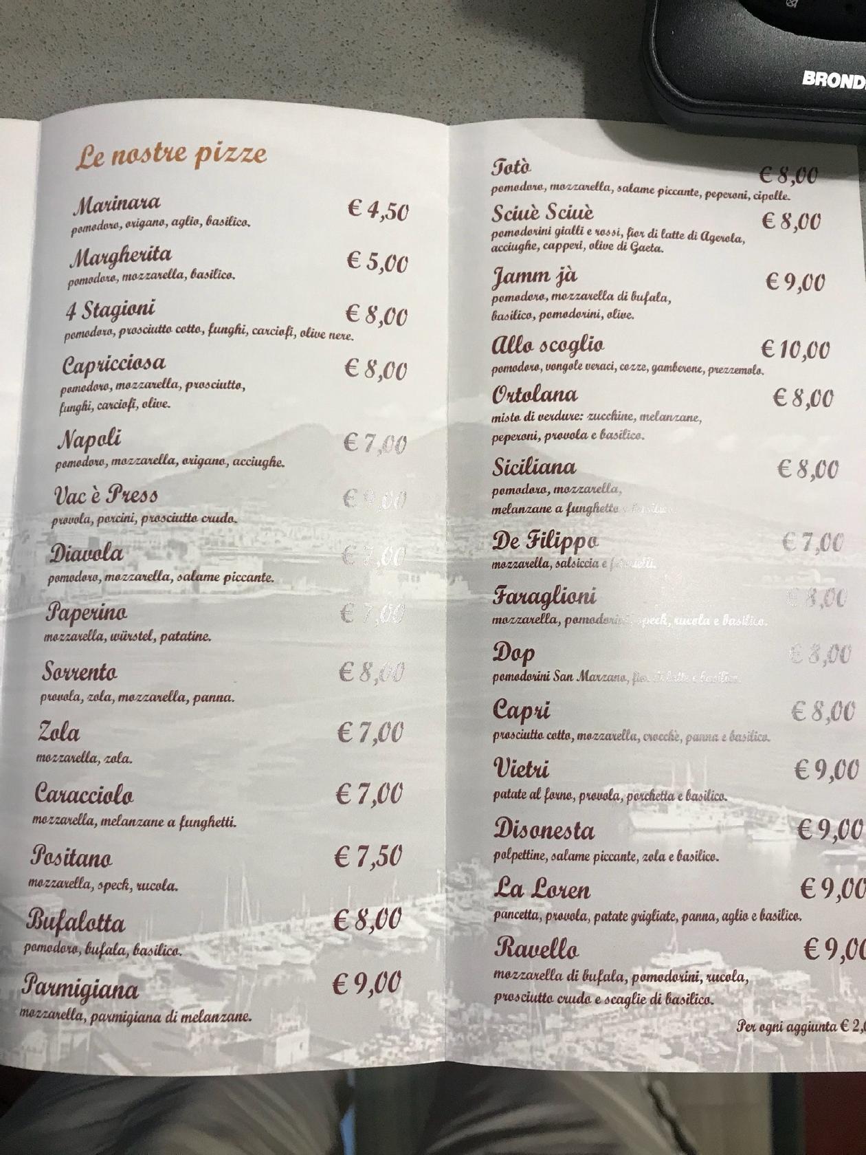 Menu at Vac è Press Magenta restaurant, Magenta