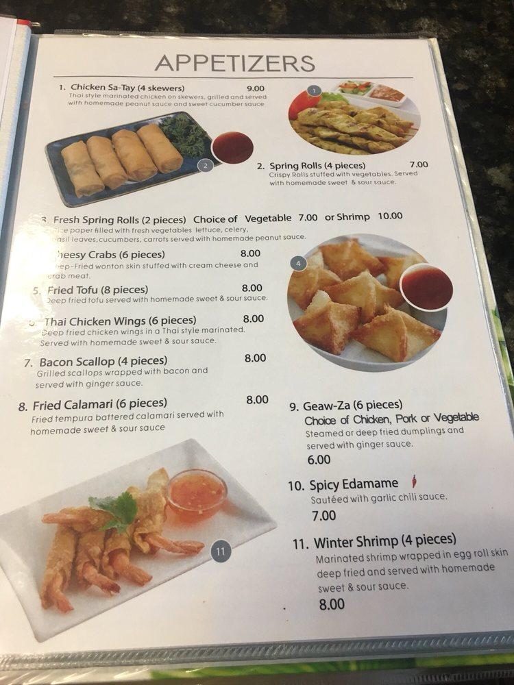 Menu at Yuma Thai Cuisine restaurant, Yuma