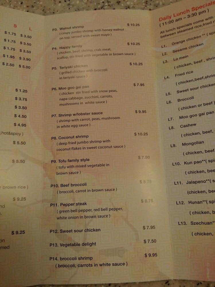 Menu at China Island Restaurant, Mansfield