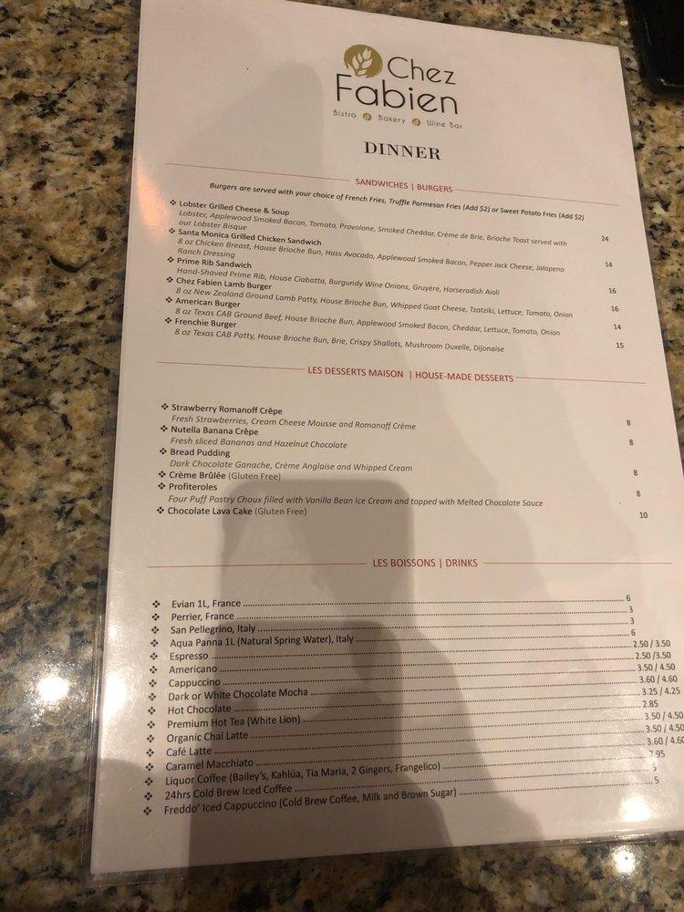 Menu at Main Street Bistro & Bakery, Grapevine, 316 S Main St