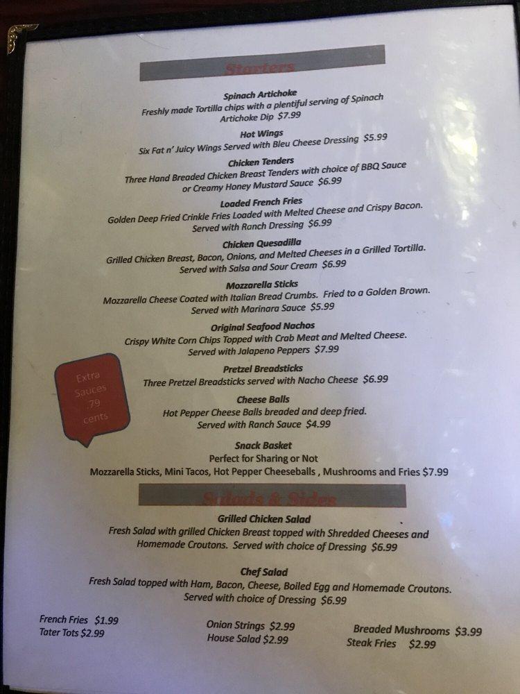 Menu at Moores Bar & Restaurant, Greencastle