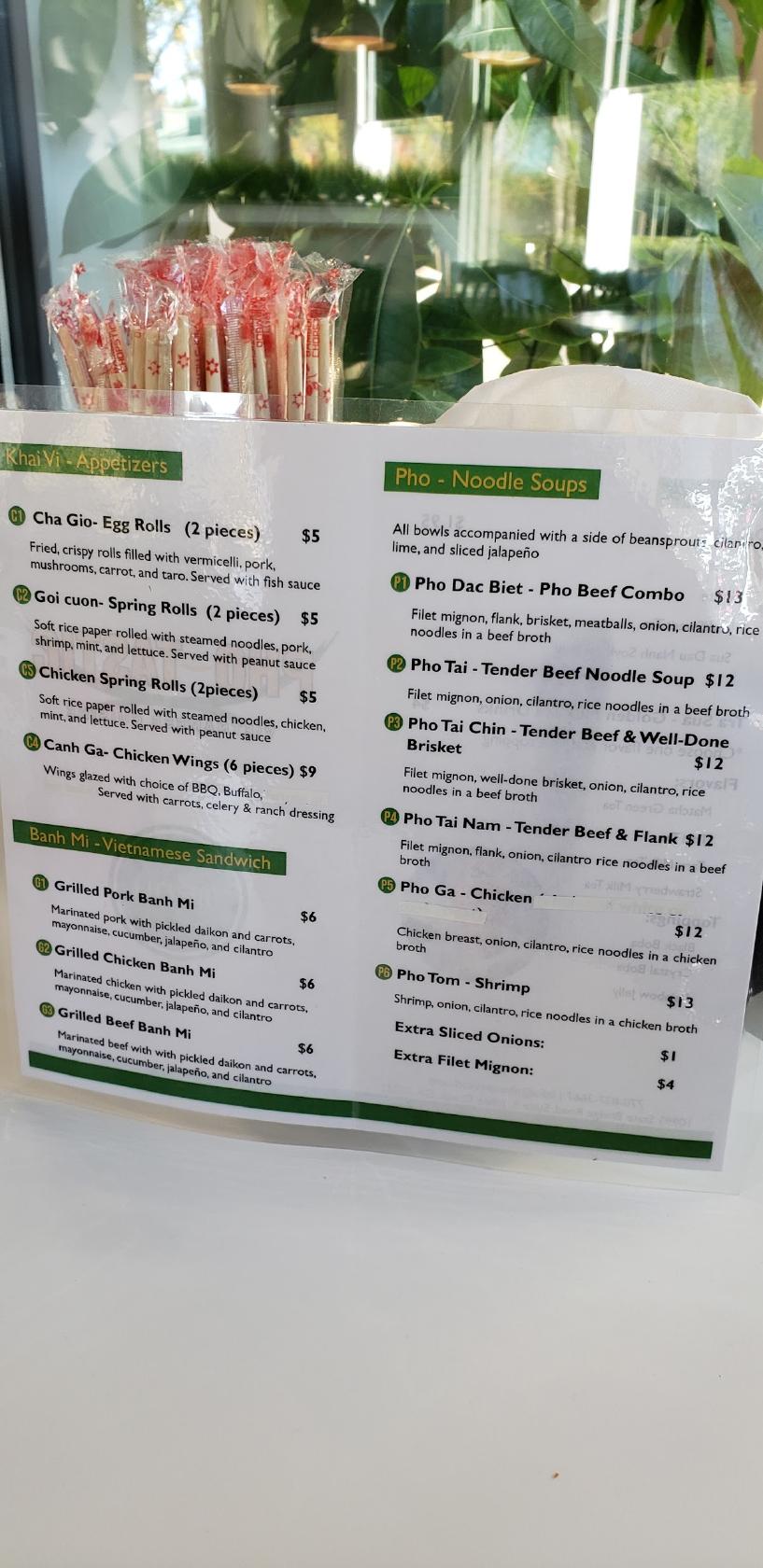 Menu at PHO - TASTIC restaurant, Johns Creek