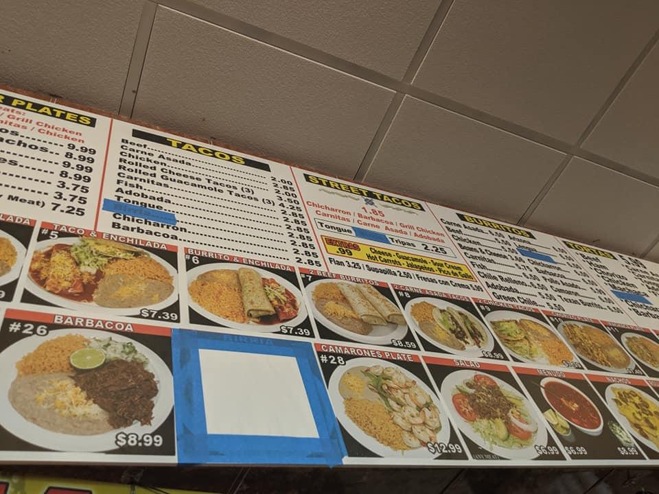 Menu at Alvarado's Mexican Food restaurant, North Richland Hills, Davis ...